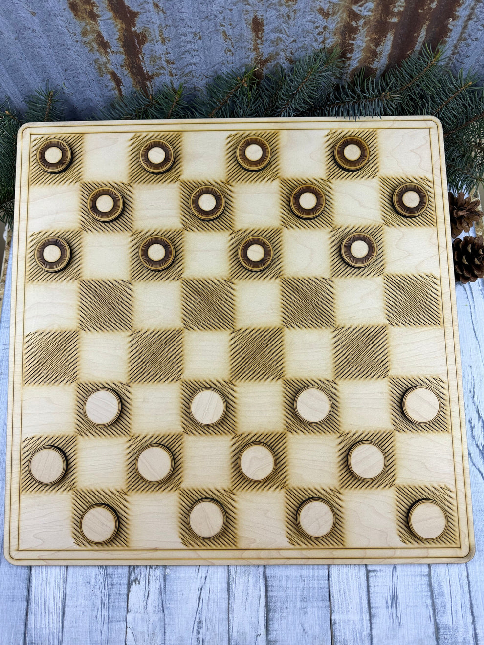 Checker Board Game Set – Homestead Crafter LLC